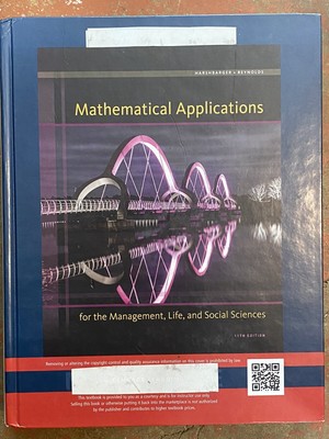 Mathematical Applications for the Management, Life, and Social Sciences ...