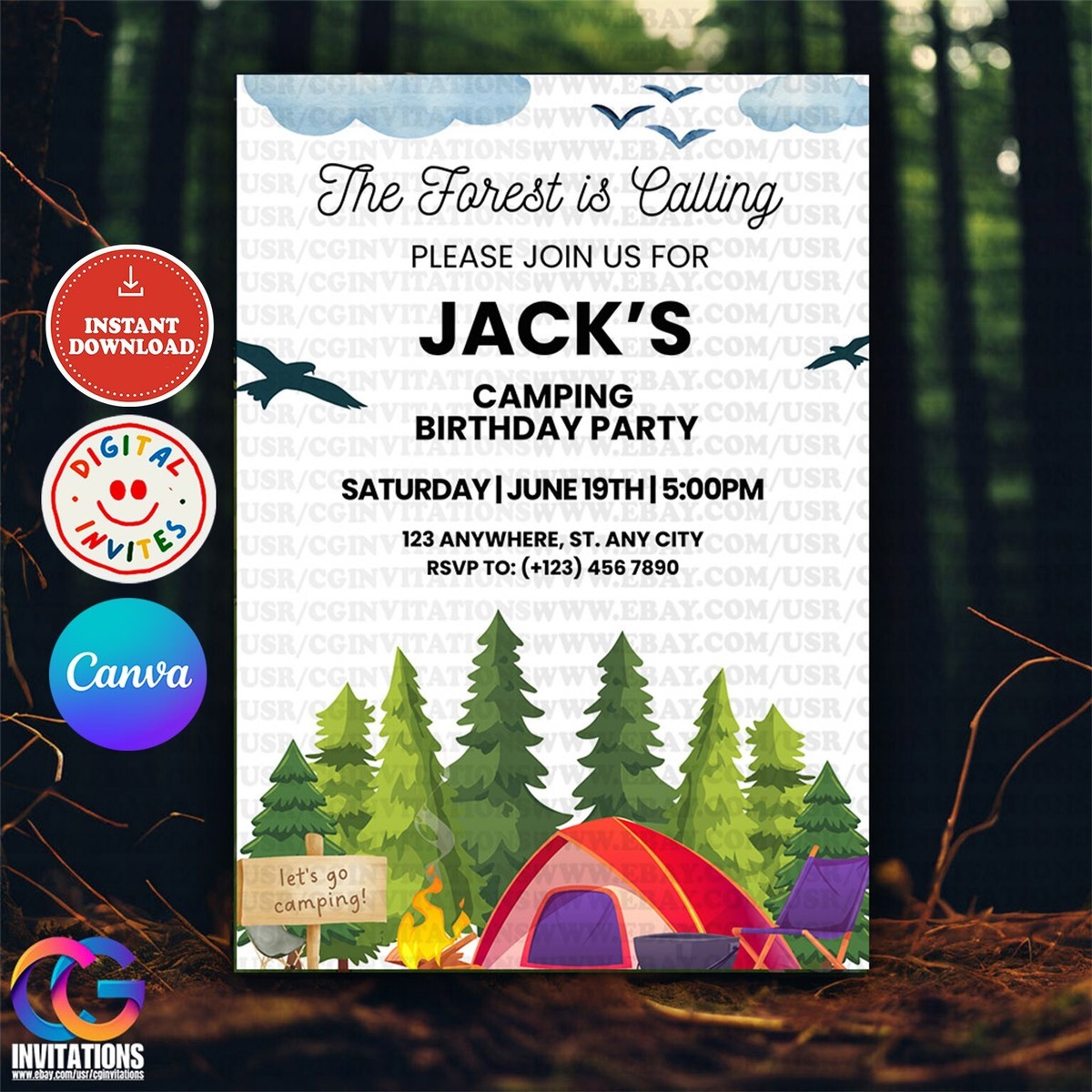 Camping Party Templates