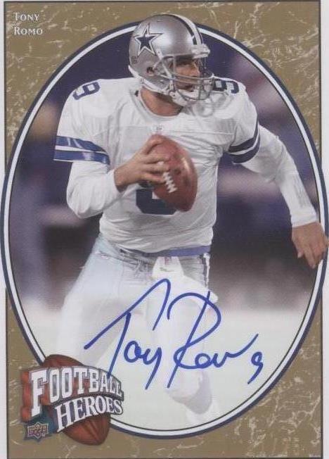 2008 Upper Deck Football Heroes - Tony Romo #92 Gold Autographs /25 (AU ...