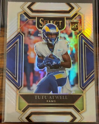 2021 Select Tutu Atwell Club Level WHITE PRIZM RC #261 Rams | eBay