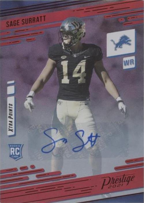 2021 Panini Prestige - Rookies Sage Surratt #235 Xtra Points Premium ...