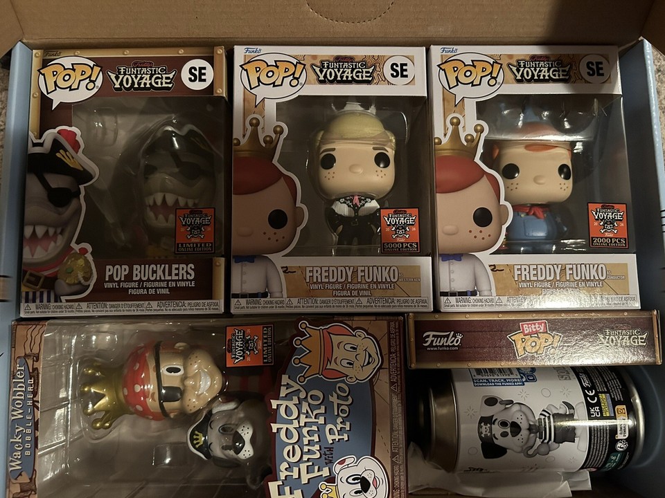 Funko Box of Fun SET 2024 Fundays Freddys Voyage POP Bucklers West Ken ...
