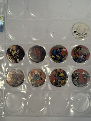 Lot of 9 Marvel Comics X-Men & Spider-Man Pogs | eBay