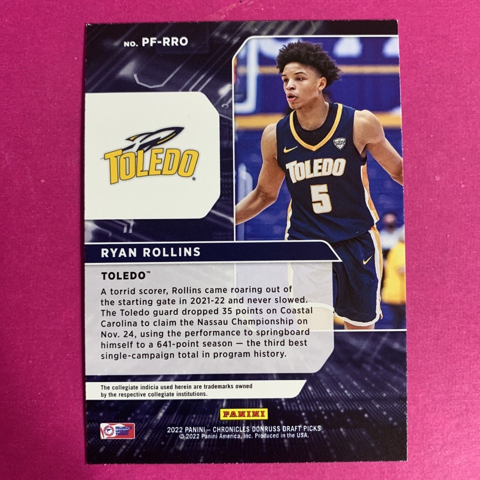 🐶 Ryan Rollins 2022-23 Panini Chronicles Draft Picks Power Formulas #PF ...