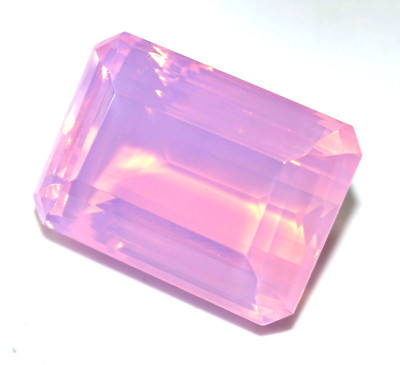 201.50 Ct Natural Pink Opal Emerald Cut Welo Australian Certified ...