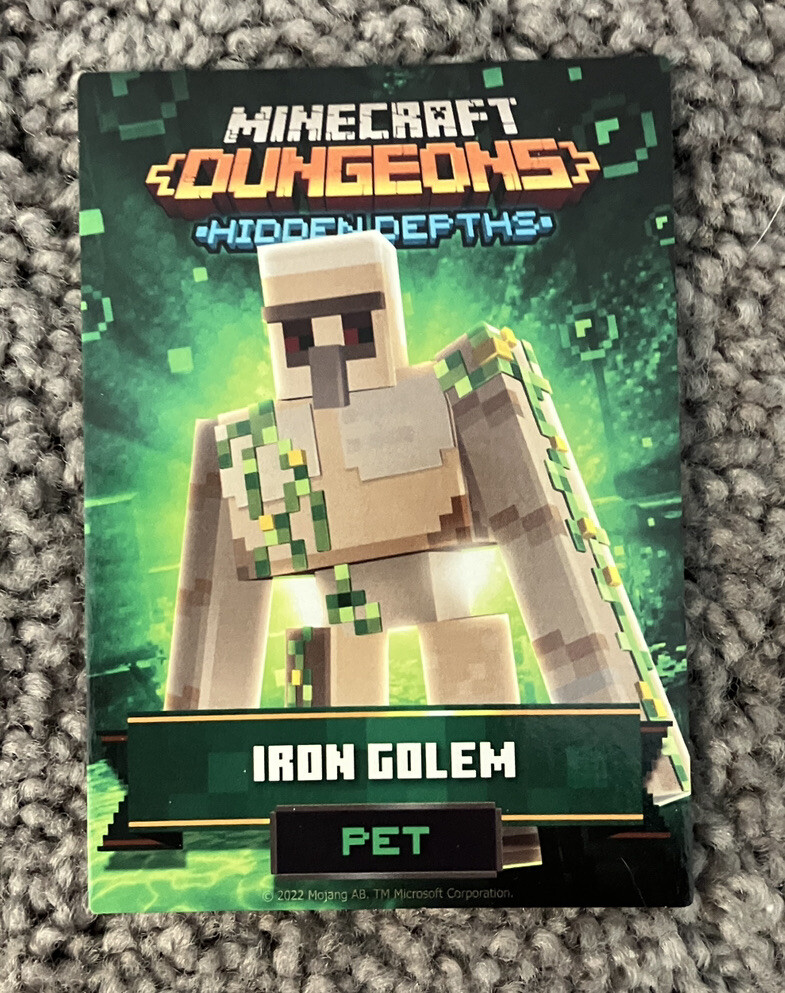 IRON GOLEM Minecraft Dungeons Arcade Card Very Rare 98/98 | eBay