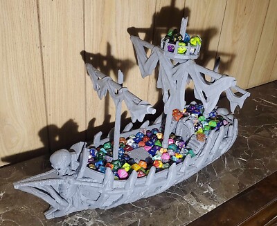 Undead Galley Pirate Ship Boat Terrain Scenery D&D 28mm Miniature DnD ...