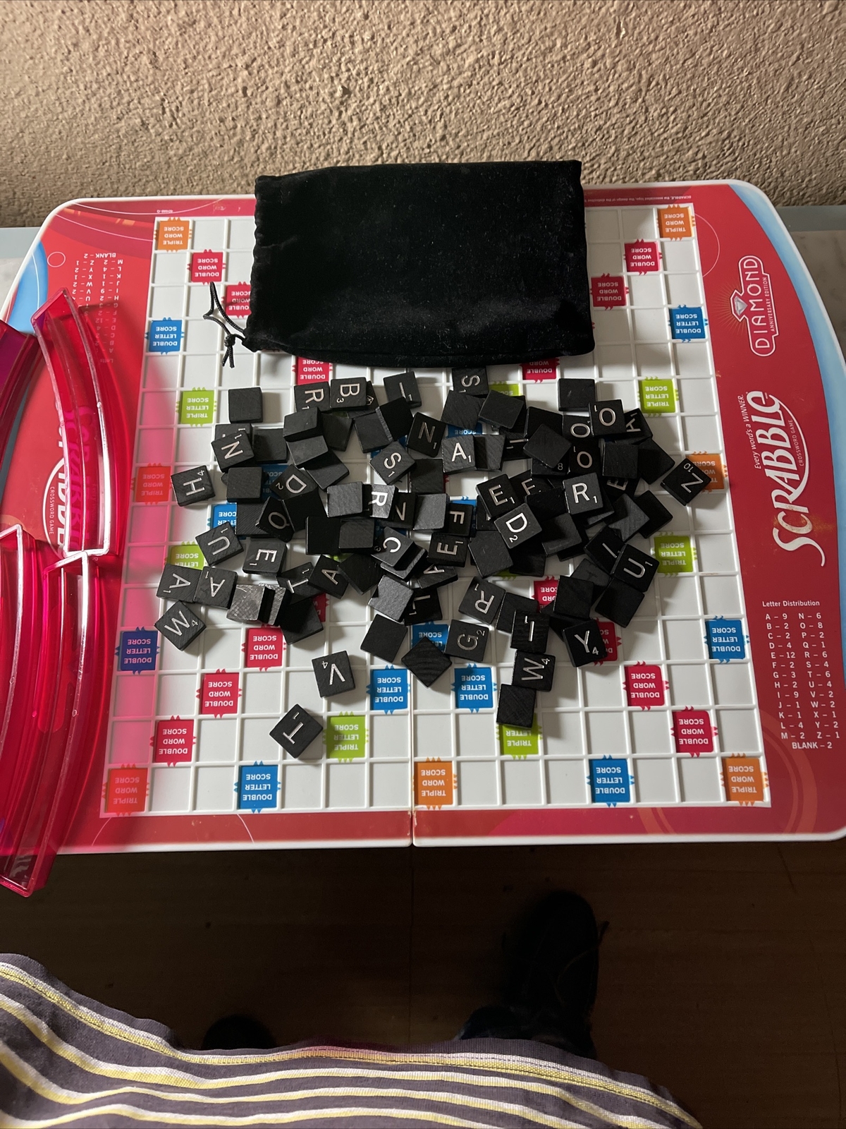 Scrabble DIAMOND Anniversary Edition Board Game Portable Case Complete ...