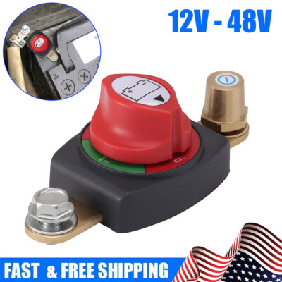 12-48V Top Post Battery Disconnect Switch On/Off Side Battery Cut ...