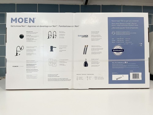 Moen Nori Pre-Rinse Spring Kitchen Faucet - Black (87897BL) for sale ...
