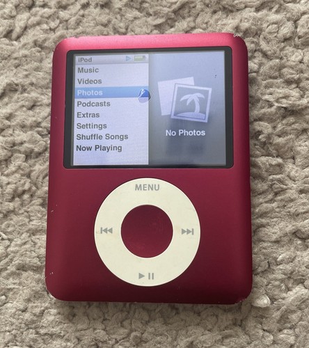 Apple iPod Nano A1236 8GB 3rd Gen Product Red - TESTED, Works w/ Cord ...