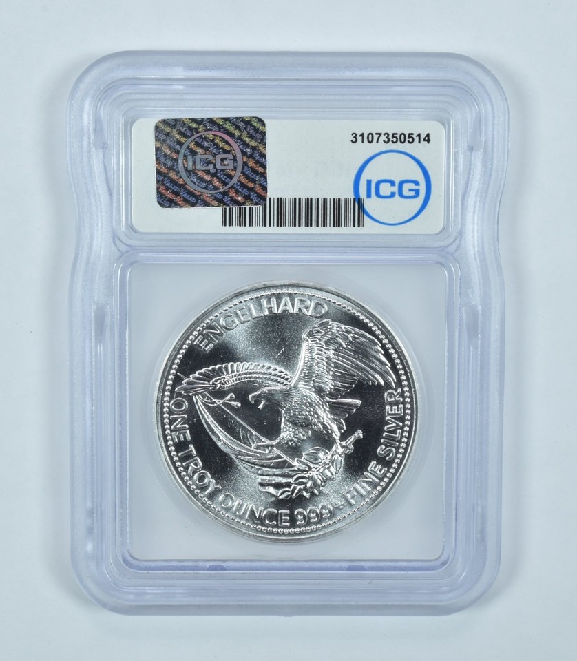 1984 Engelhard American Prospector 1 Troy Oz Silver Round MS68 ICG ...