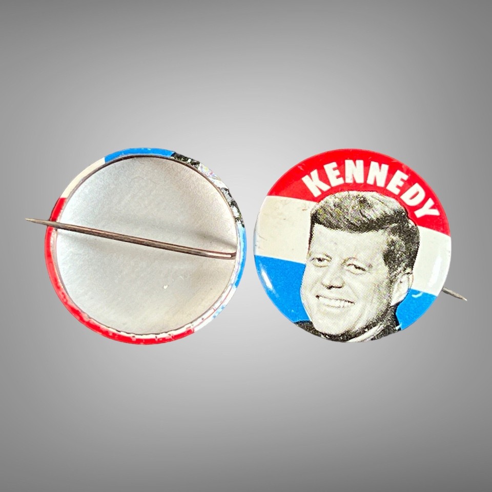 2 Vintage Original JFK JOHN F Kennedy For President Buttons Pins Pin 1 ...