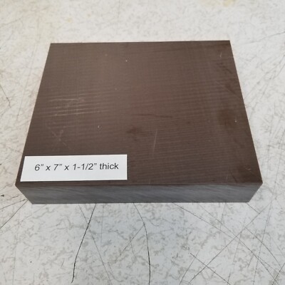 6.0" x 7.0" x 1.50" Delrin AF - 100 Brown Acetal Plastic Sheet | eBay