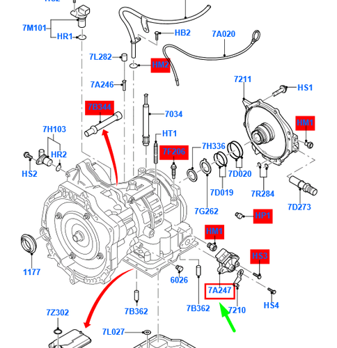 FORD FOCUS MK2 Gear Lever Position Sensor 7S4P-7F293-AA 4826701 NEW ...