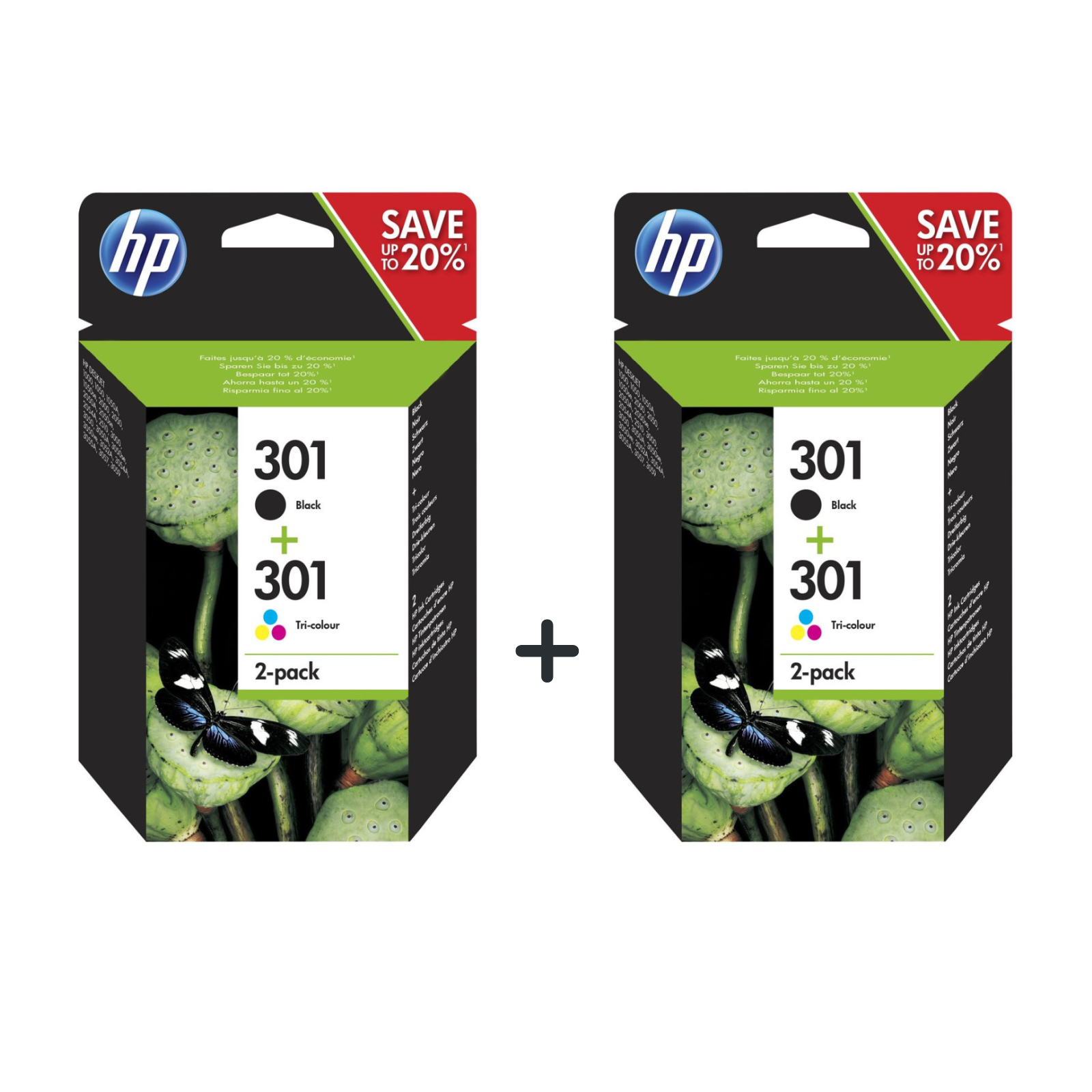 Genuine HP 301 and 301XL Black & Colour Ink Cartridges for HP DeskJet ...