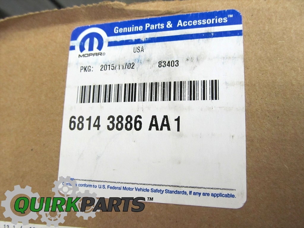 07-17 JEEP WRANGLER ENGINE COOLER RADIATOR W/3.6L MOPAR GENUINE OEM ...