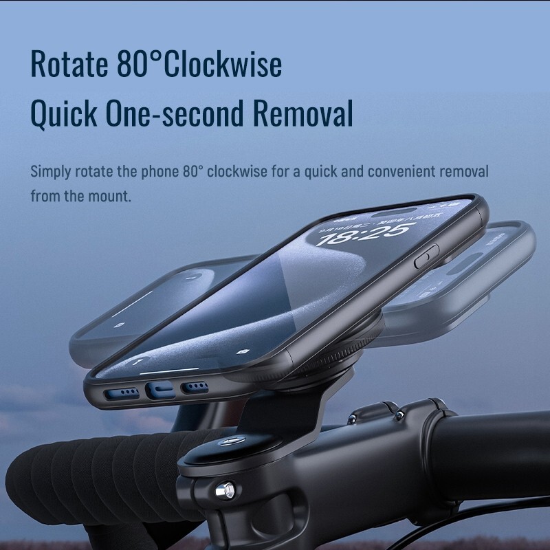 Magnetic Bike Stem Phone Holder-MTB&Road Bicycle Handlebar Quick Mount ...