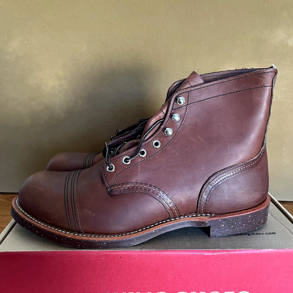 Red Wing Heritage 8111 Iron Ranger Amber Harness Boots 10 D Nitrile ...