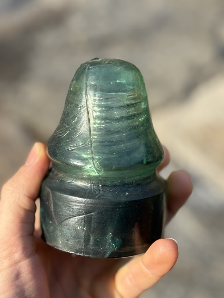 W. Brookfield 45 Cliff St - Antique Insulator Dome Embossed MLOD. Early ...