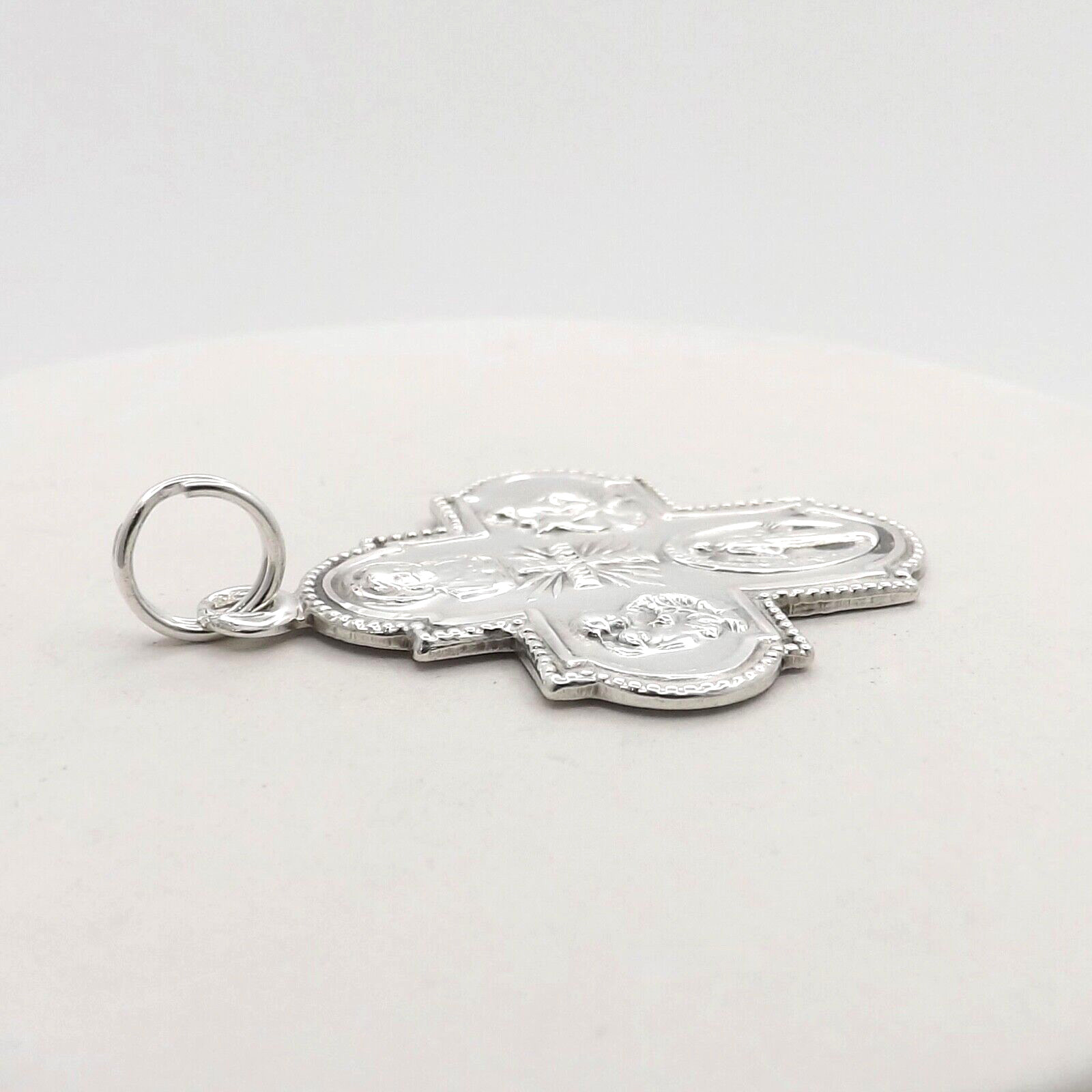 Sterling Scapular 4 Way Medal Cross Saint St Christop… - Gem
