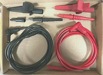Red & Black Test Lead Set, Extra Long, Multimeter, Insulation ...
