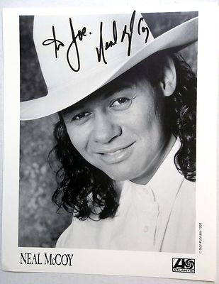 NEAL McCOY Autographed 8 x 10 promo PHOTO 90's COUNTRY Western SINGER ...