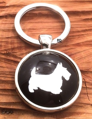 Adorable Scottish Terrier Scottie Dog Key Holder Or Purse Charm Rhodium ...