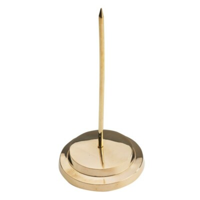 Bill Spike Gold Check Spindle Brass Metal Heavy Base Tickets Receipt ...