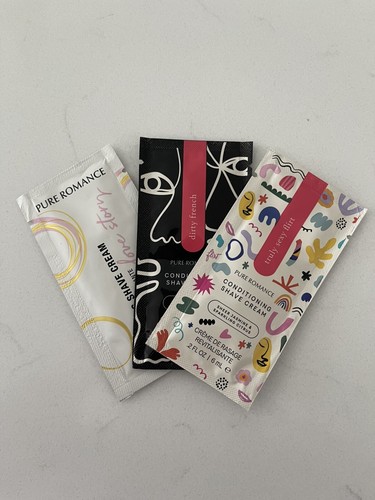 Pure Romance Shave cream 3 samples Dirty French, Flirt, Love Story ...