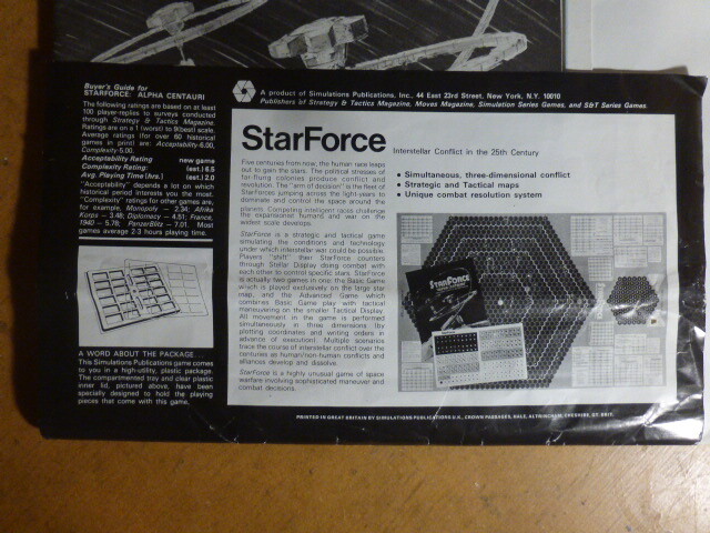 StarForce Alpha Centauri COMPLETE & Partly UNPUNCHED by SPI SciFi war ...