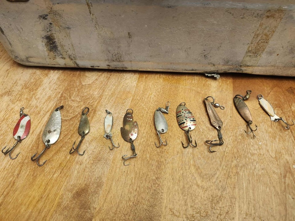 Lot of 10 Vintage Trout Fishing Spoons Small Delfin Thommen Chelly ...