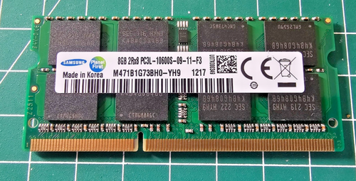 Samsung DD3 Sodimm 8GB, PC3L-10600s (DDR3-1333), DDR3 SDRAM, 1333 Mhz ...