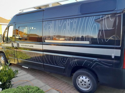 Topography / Contour Lines Vinyl Decals Campervan Van Caravan Sticker ...