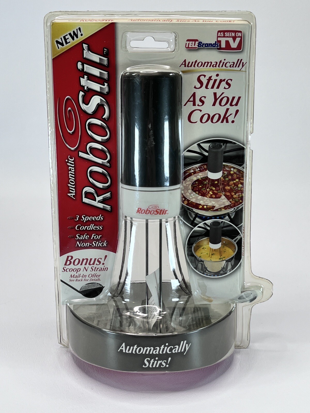 Robo Stir Automatic Pot Stirrer 3-Speed Cordless Non-Stick As Seen On ...