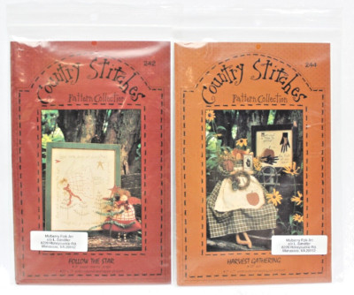 (2)1998 Country Stitches Pattern Coll 242 FOLLOW THE STAR +244 HARVEST ...