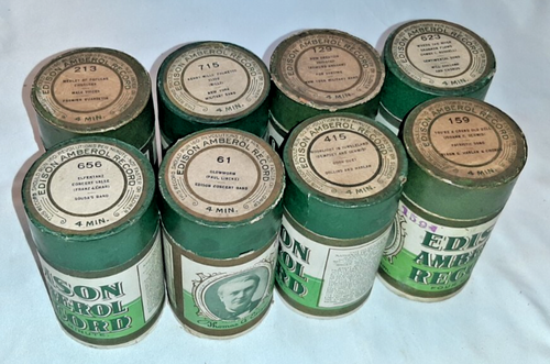 8 - EDISON Black Wax 4-Minute Cylinder Phonograph Records - Lot 2 | eBay