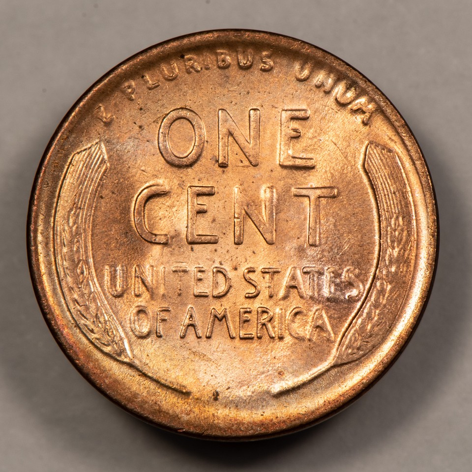 1911 1c Lincoln Wheat Small Cent - Luster with Lots of Red - UNC RB ...