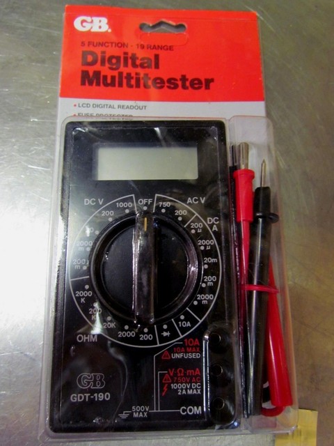 GB Multitester Multimeter Digital 1000v 5 Function 19 Range Gdt-190a ...
