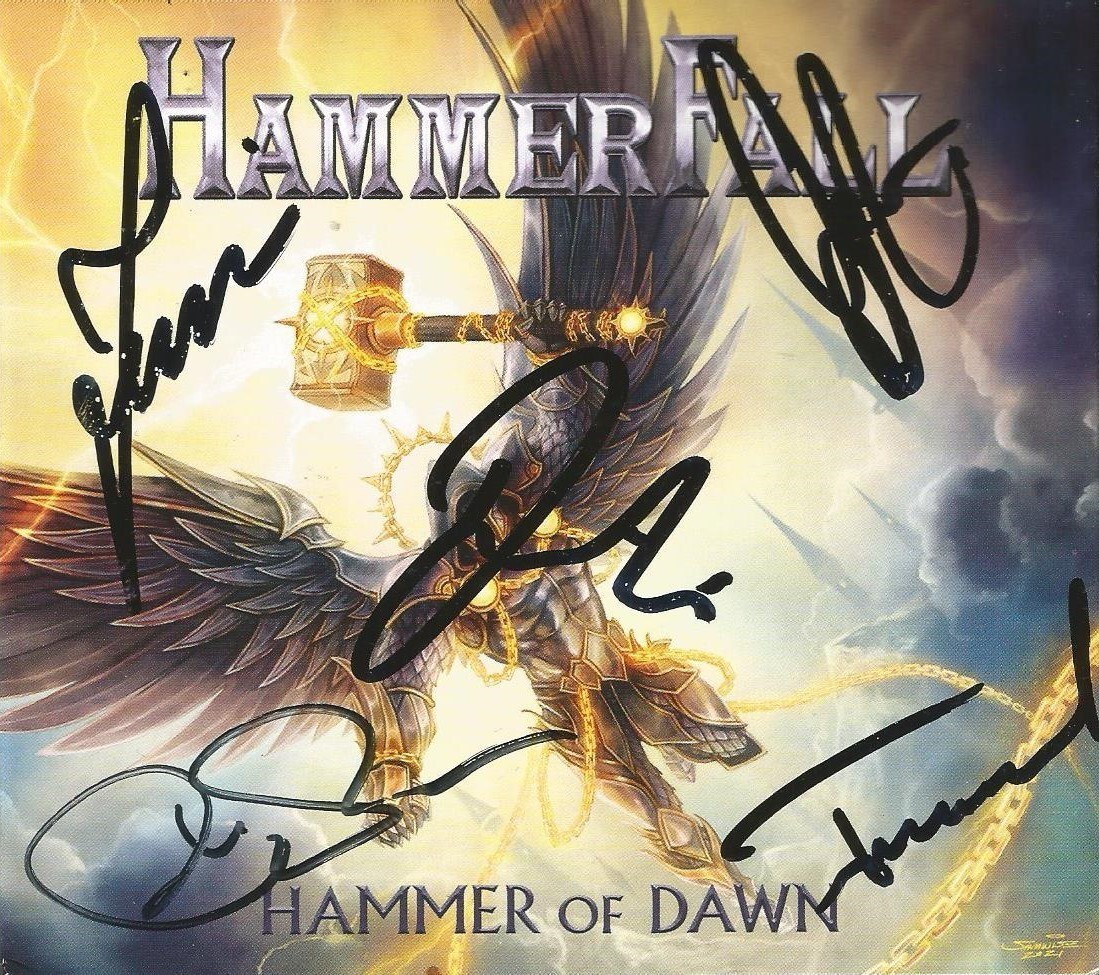 Hammerfall Autographed Hammer Of Dawn CD | eBay