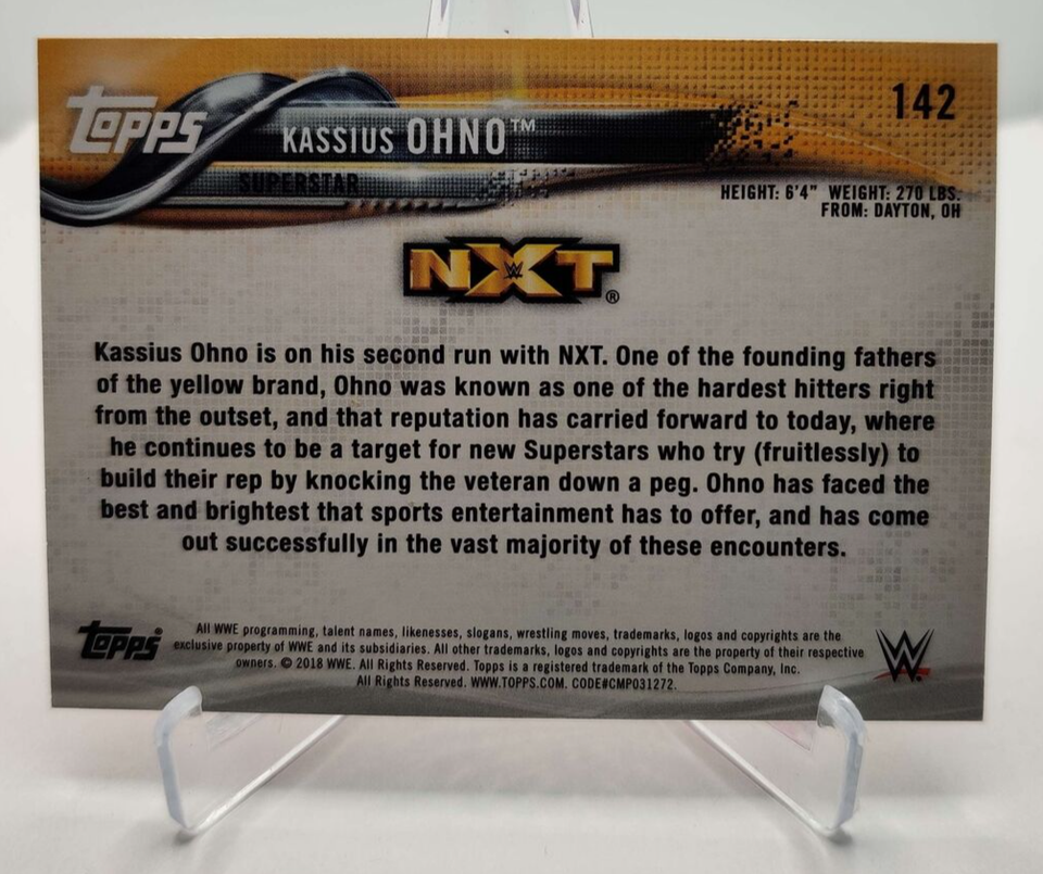 2018 Topps WWE Then Now Forever #142 Kassius Ohno wrestling card | eBay