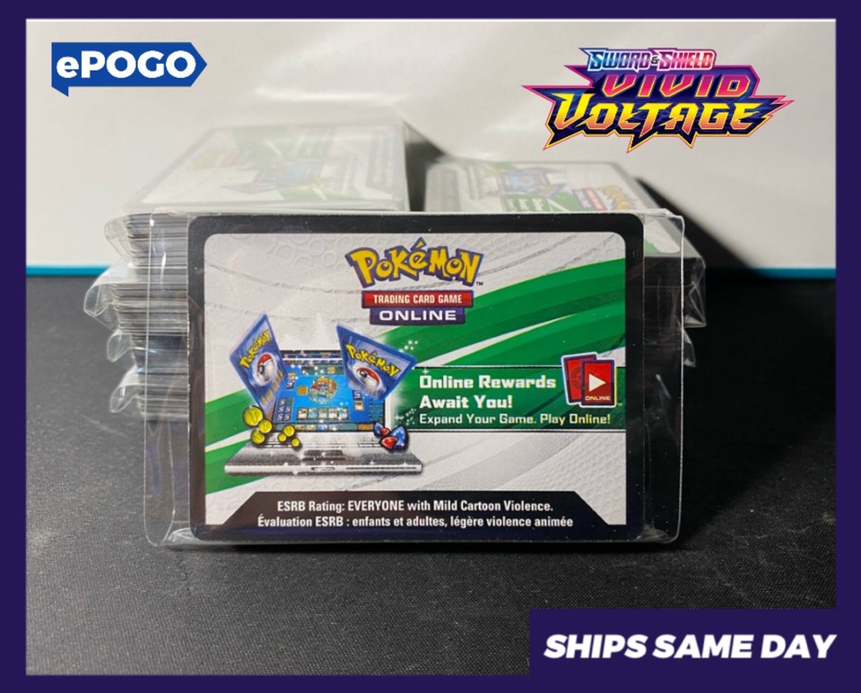 50 Vivid Voltage Pokemon TCG Live Online QR Codes Official | SENT SAME ...