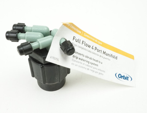 Orbit Full Flow 4 Port Manifold Drip Irrigation 67025L | eBay