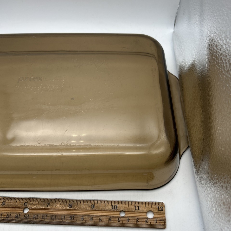 Pyrex #233-R Amber Glass 13"x9"x2" Casserole Baking Dish Lasagna Pan ...