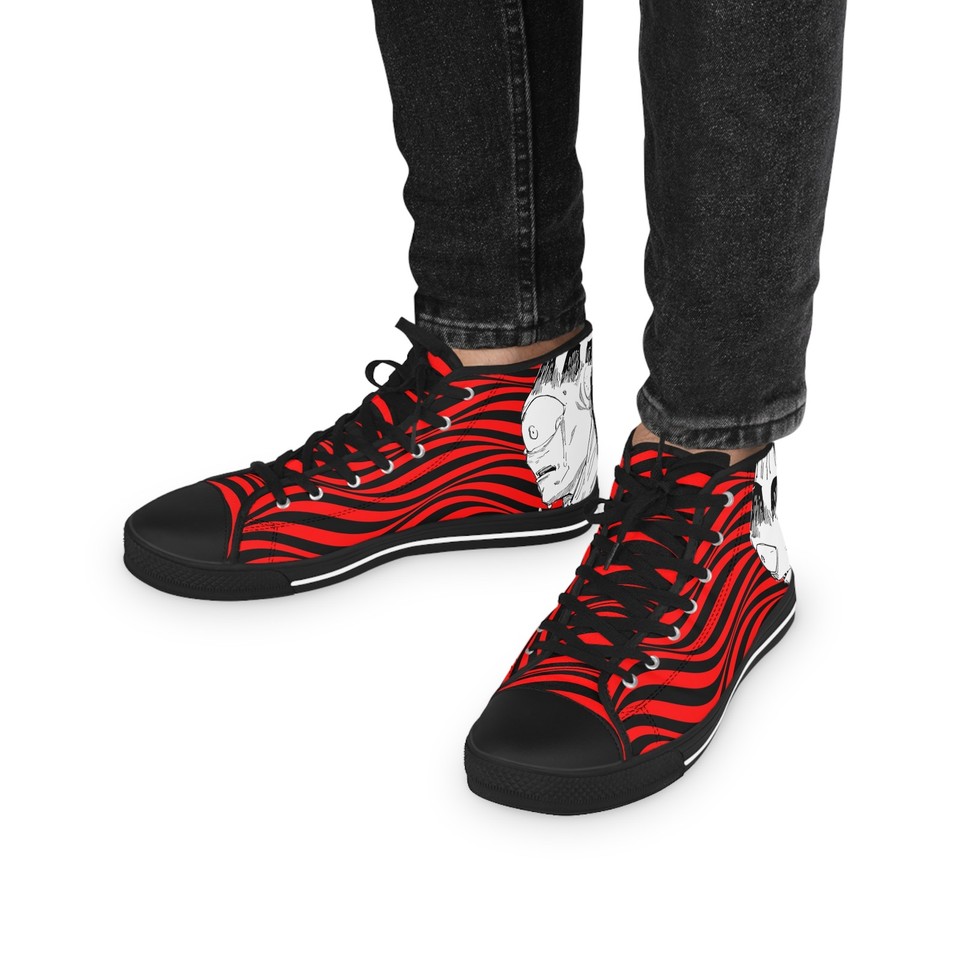 Red Men High Top Sneakers Shoes JJK anime manga jogo fan art Cursed ...