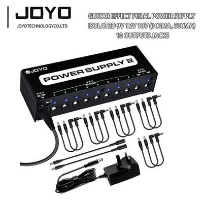 JOYO Guitar Pedal Power Supply DC 18V Pedal Power Adapter 10 Ports 9V ...