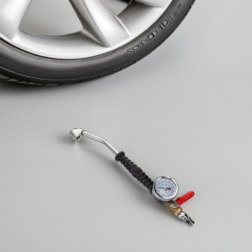 2 Pcs Car Tire Inflator Gauge Air Pressure Bicycle Inflation Adapter ...