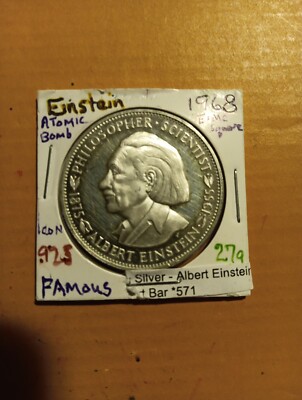 Sterling Silver Coin - Albert Einstein - Scientist - German | eBay