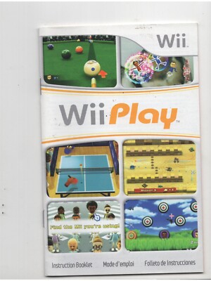 Wii Play Nintendo Wii MANUAL ONLY Authentic | eBay