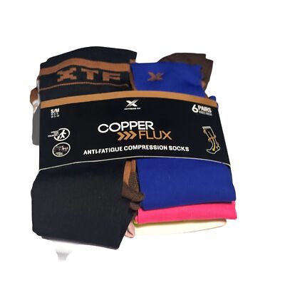 Extreme Fit copperflux pain-relief knee-high compression socks 6 pairs ...